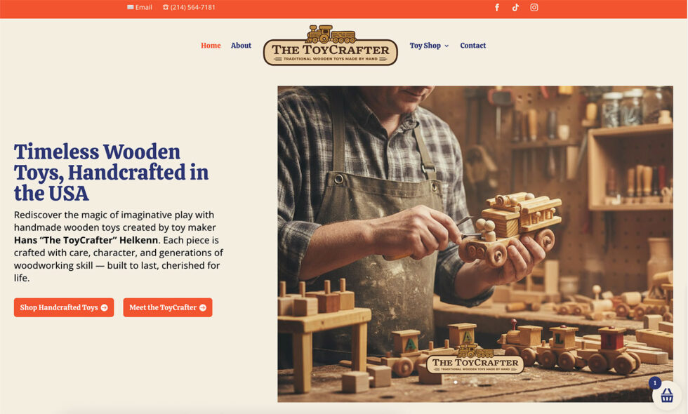 Our New Website Is Live! - The Original ToyCrafter Hans Helkenn